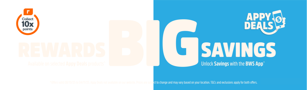 Appy Deals: EXCLUSIVE OFFERS on BWS App (Online & In-Store) | BWS